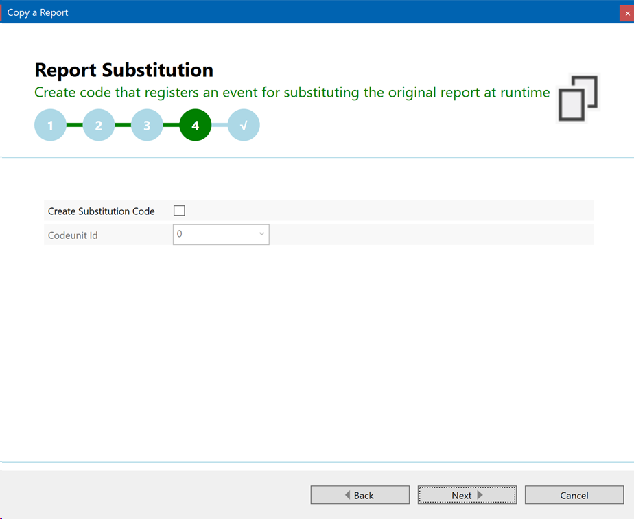Copy Report Wizard Qucamba